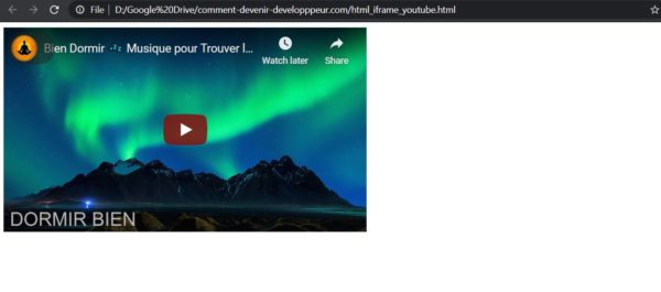 HTML - video et intégration avec YouTube - Comment Devenir Développeur