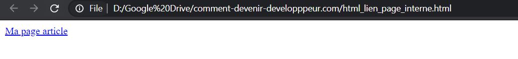 Créer des liens en HTML - Comment Devenir Développeur